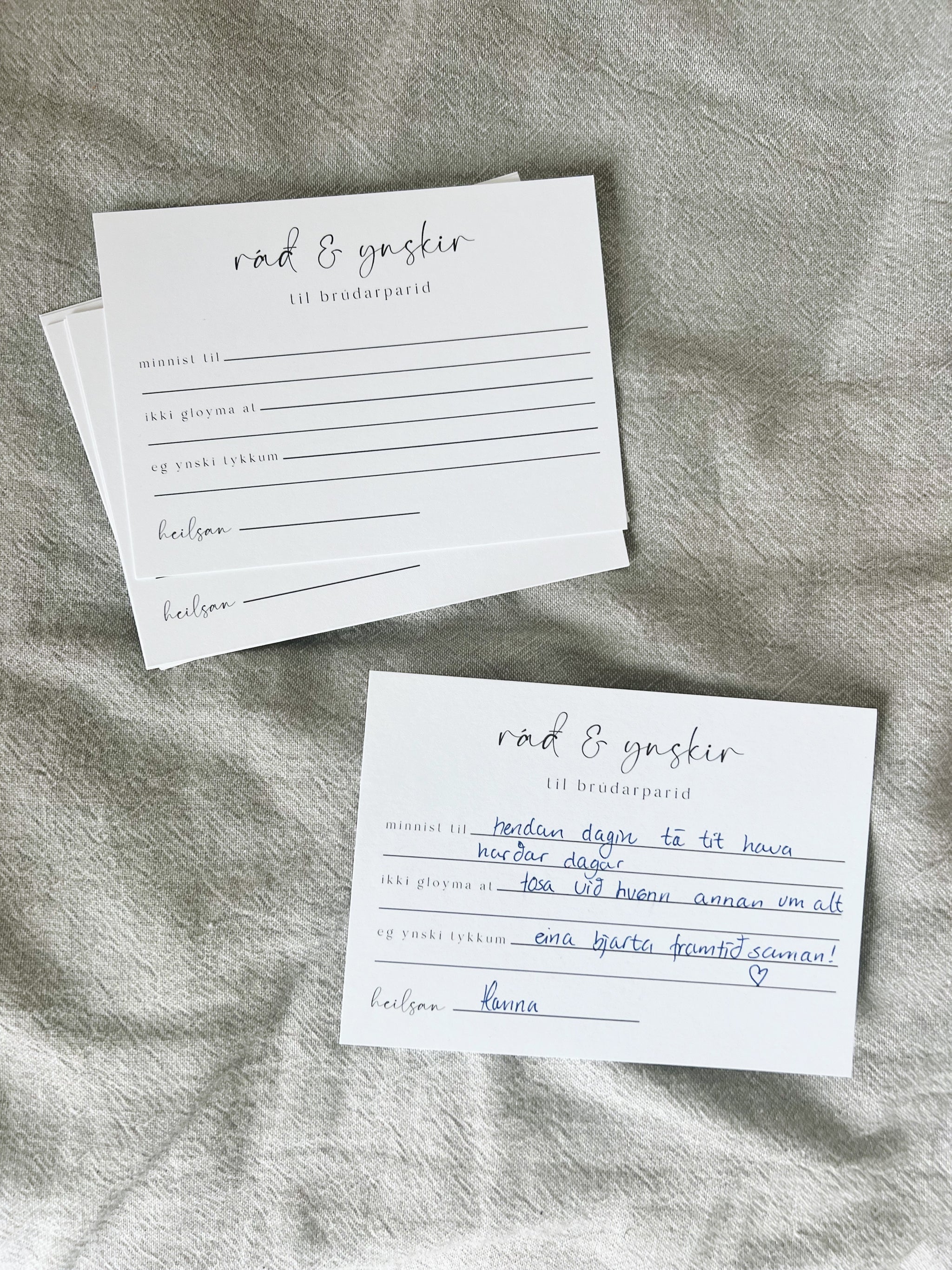 Ráð og ynskir til brúðarparið