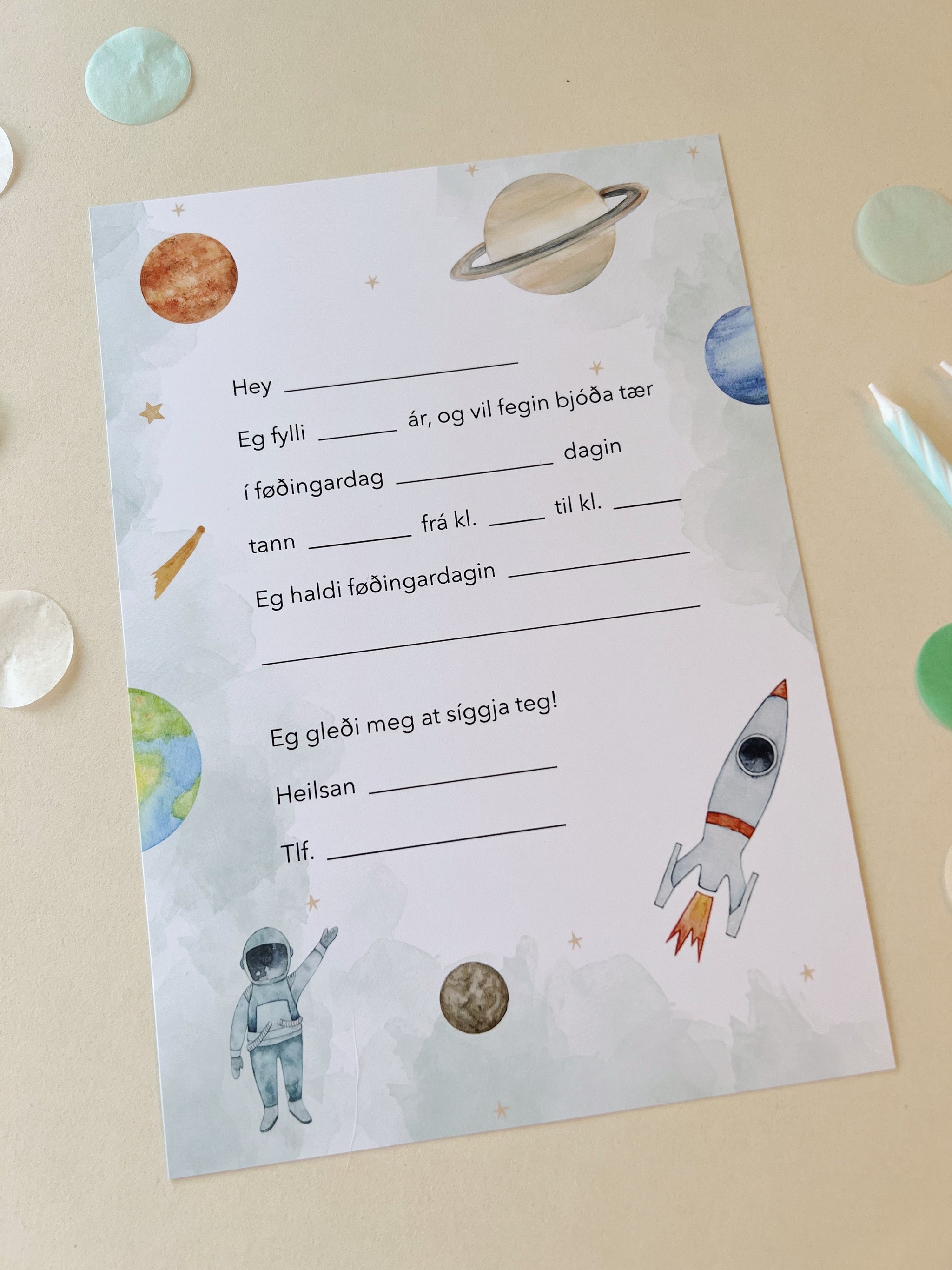 Innbjóðing - Rúmdin