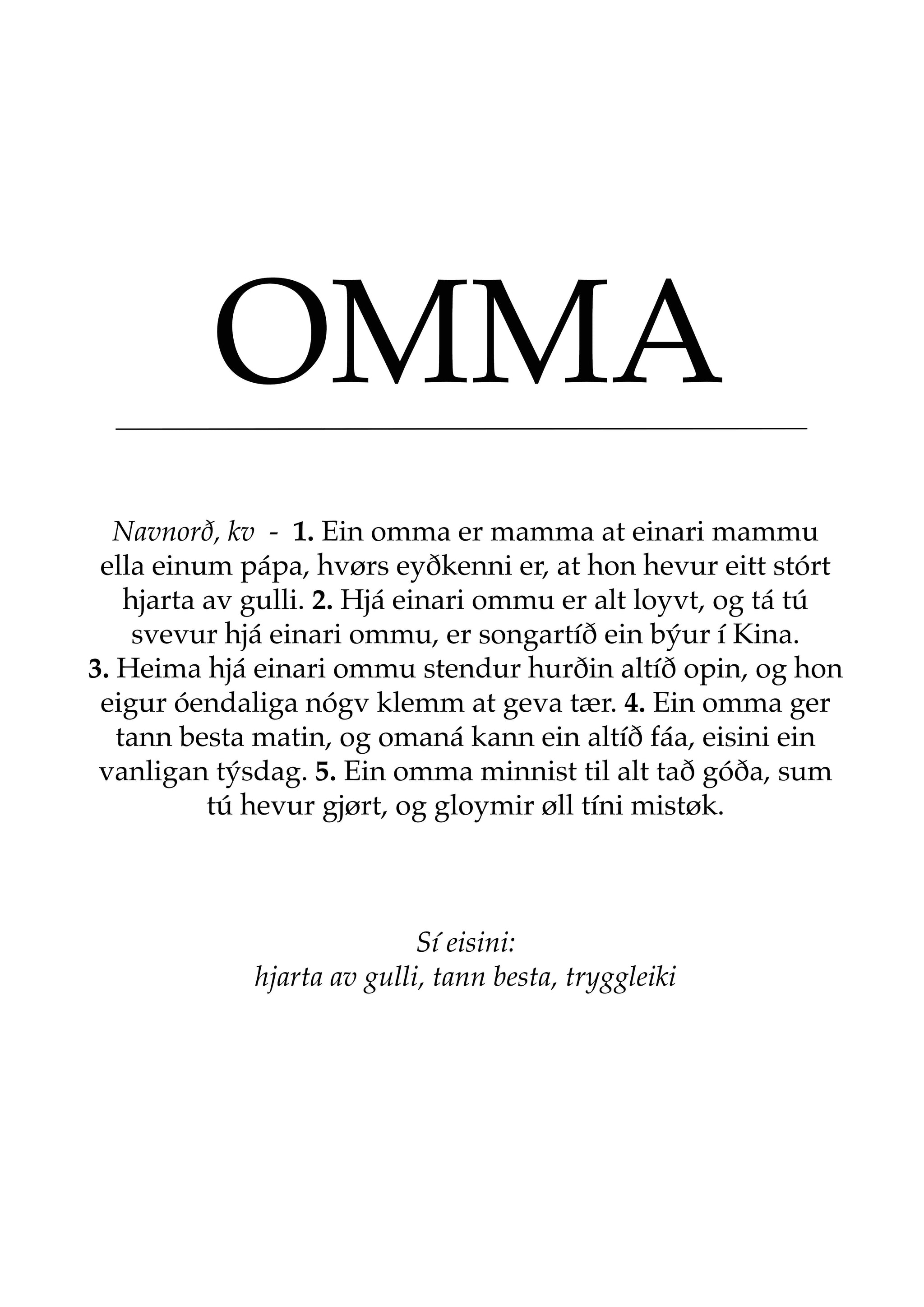 Omma – eiaveia
